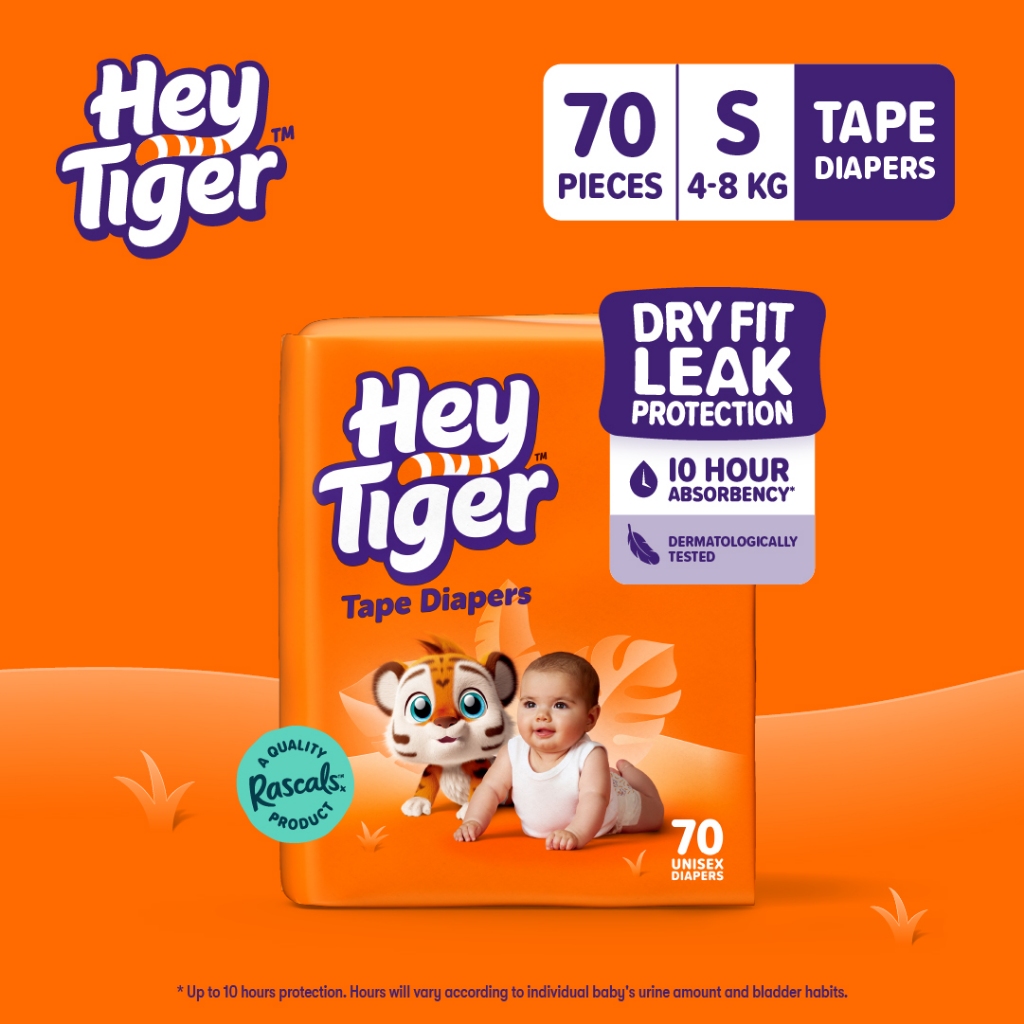 Hey Tiger Comfy Tape Diapers Jumbo Pack - Small | Shopee Philippines