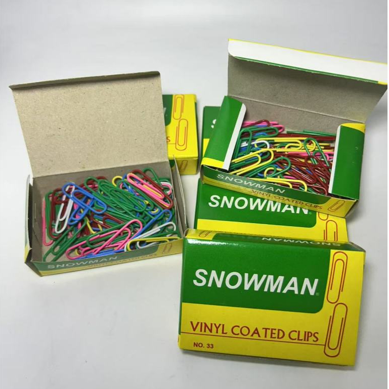 UMI Colorful paper clips Snowman Vinyl Coated Plastic No. 33 Paper clip ...