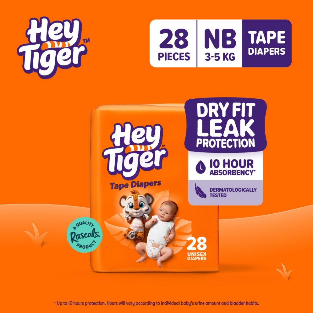 Hey Tiger Tape Diaper, Convenience Pack - Newborn | Shopee Philippines