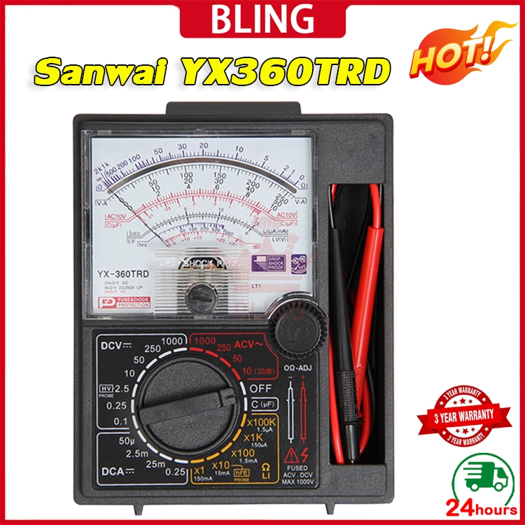 Sanwai YX360TRD Analog Multi-Tester Multi-Meter Analogue Multitester ...