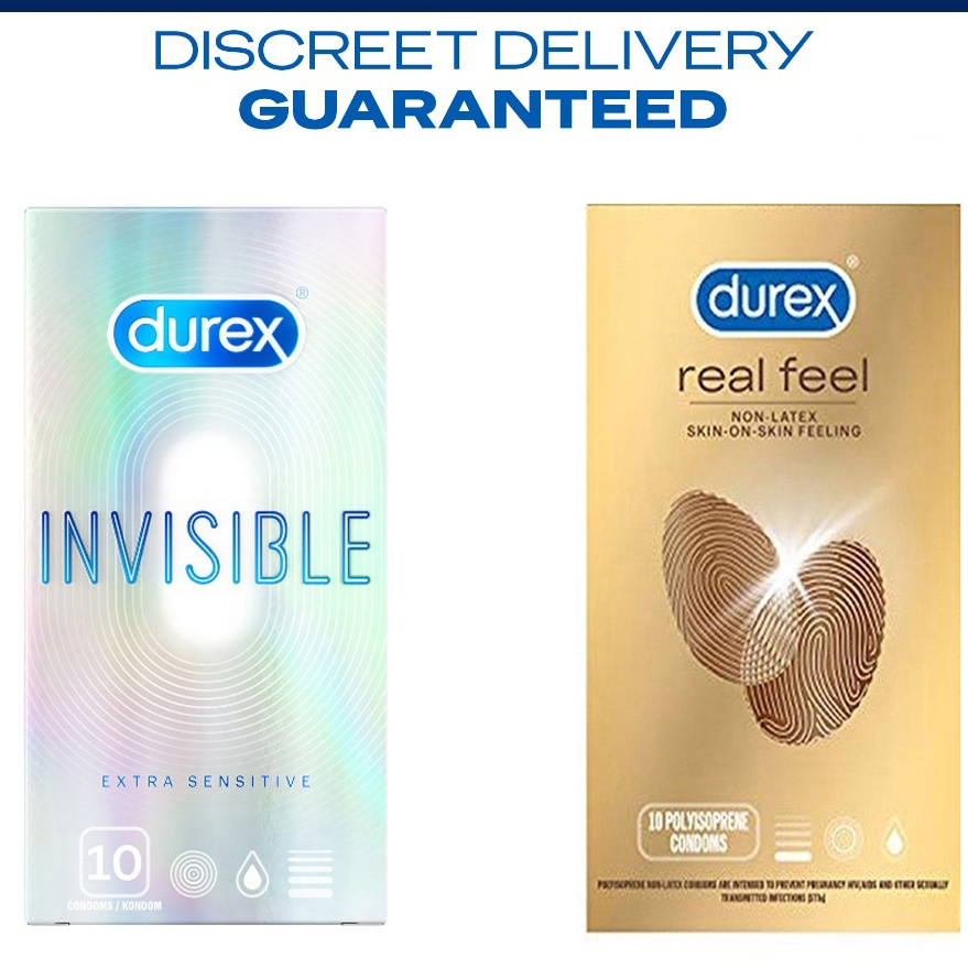 Durex Invisible Extra/Real Feel Condoms 10s | Shopee Philippines
