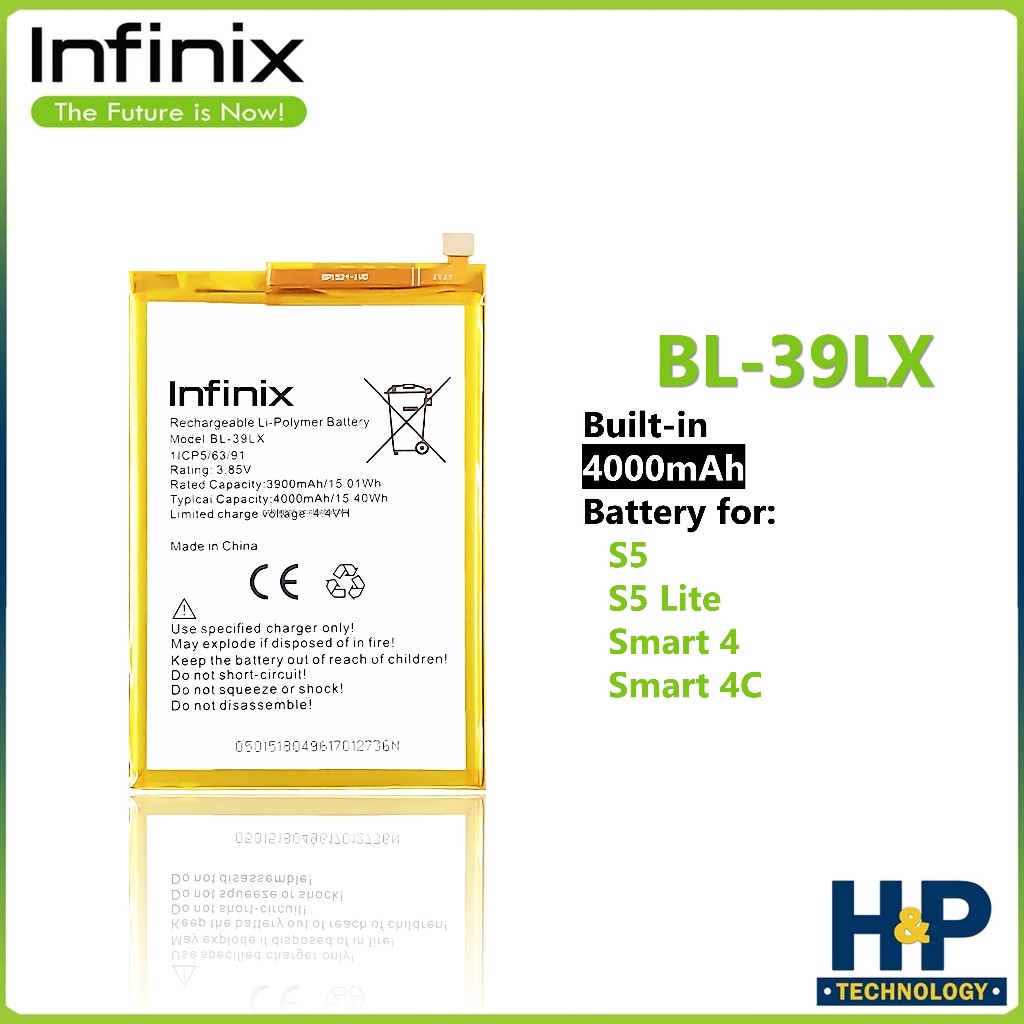 BL-39LX for Infinix S5 / S5 Lite / Smart 4 / Smart 4C Battery | Shopee ...