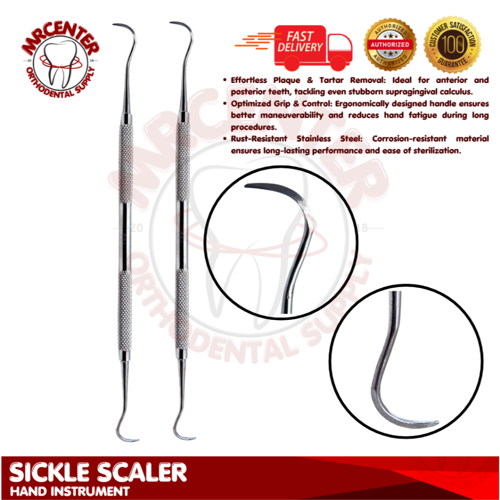 Precision Edge Sickle Scaler Stainless Steel Dental Hand Instrument ...
