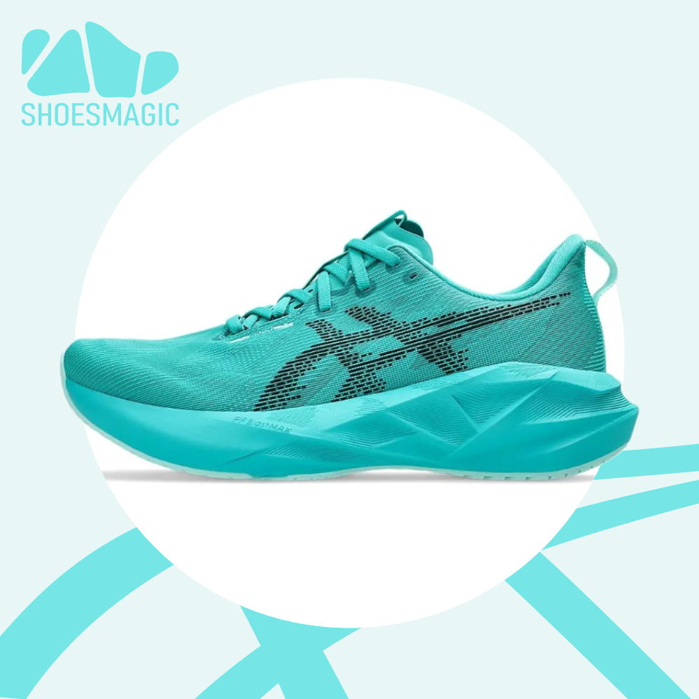 TIGER-ASICS Novablast 5 Running Shoes Cyan Blue low top anti-silp ...