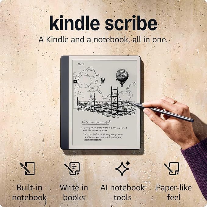 Amazon Kindle Scribe 10.2" with redesigned display (2024 Edition ...