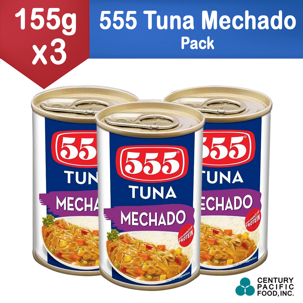 555 Tuna Flakes Mechado 155g - Pack of 3 | Shopee Philippines