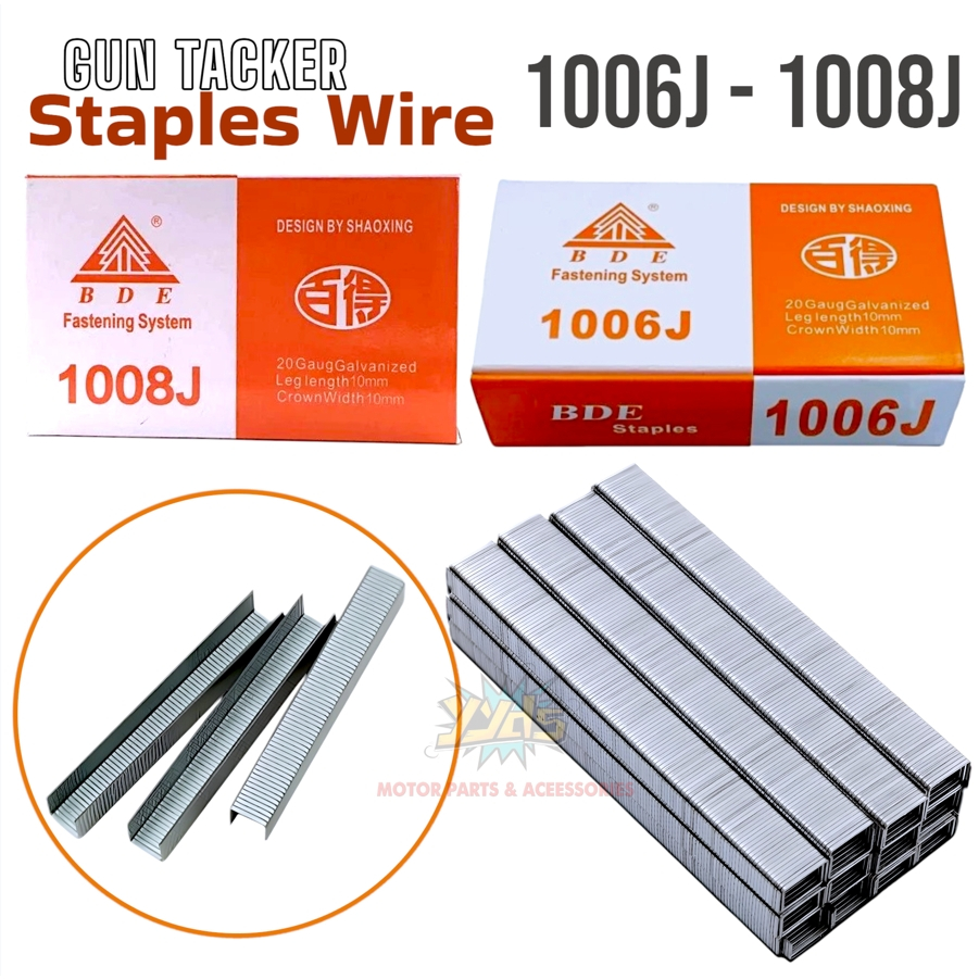 BDE GUN TACKER STAPLES WIRE REFILL 1006J 1008J BALA GUN TACKER FOR ...