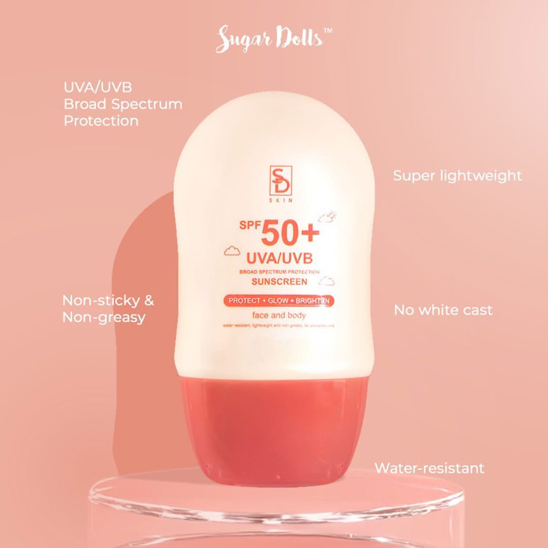 SUGAR DOLLS 3-in-1 Face & Body Sunscreen SPF 50+ UVA/UVB Protection ...