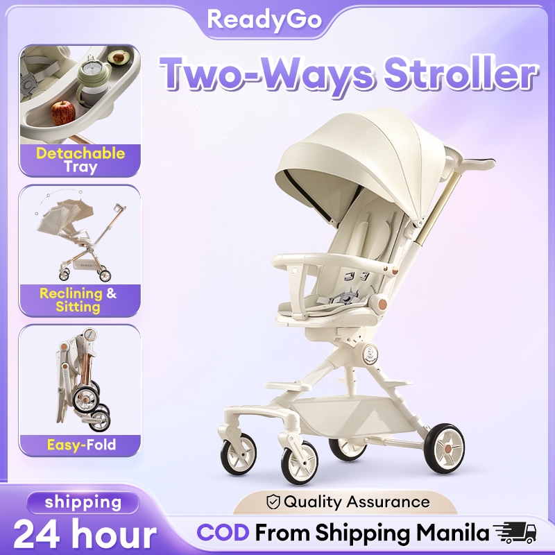 Portable Stroller For Baby Two-Way Push Lightweight Toddler Stroller ...