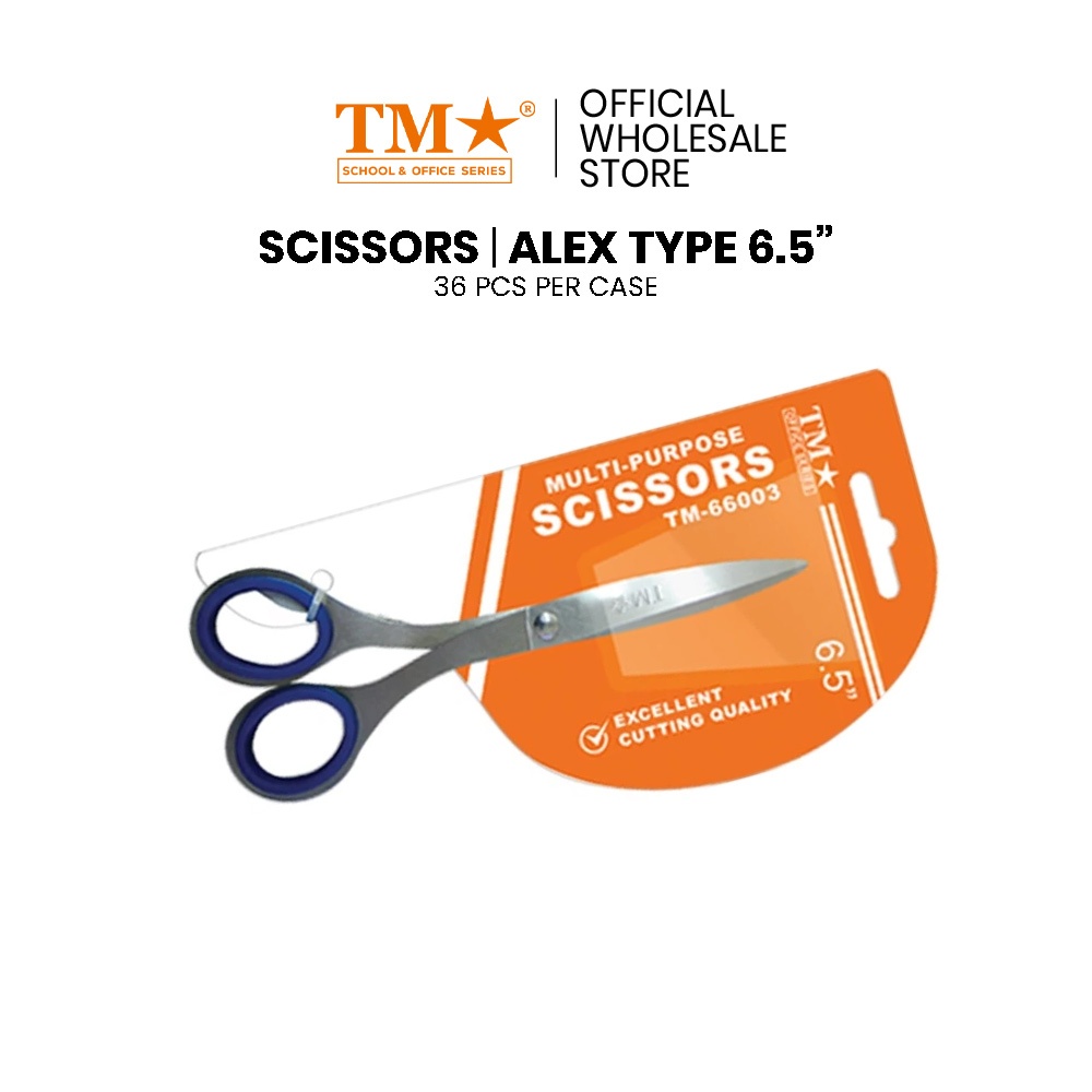 TM | 36 pcs Scissors Alex Type 6.5 (TM-66003) | Shopee Philippines