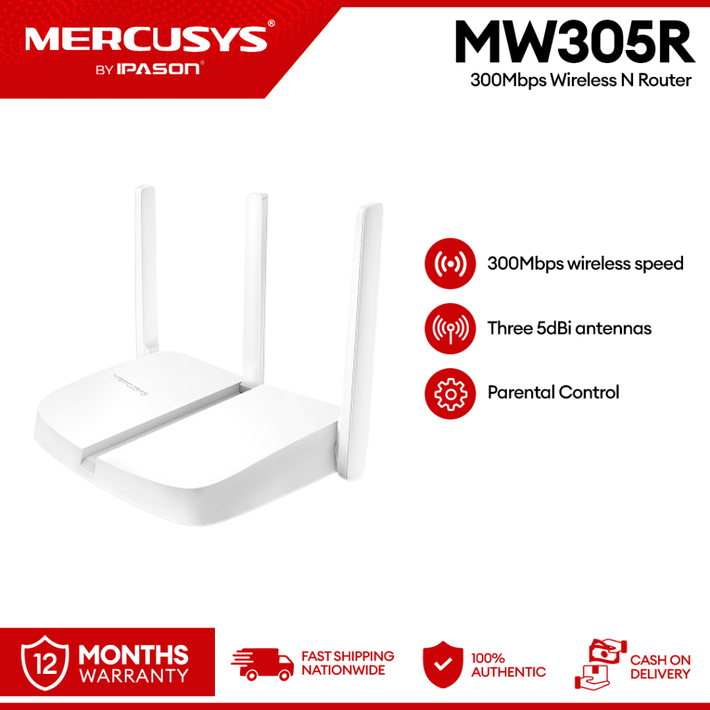 Mercusys MW305R N300 300Mbps Wireless N Router Wi-Fi Router | Home ...