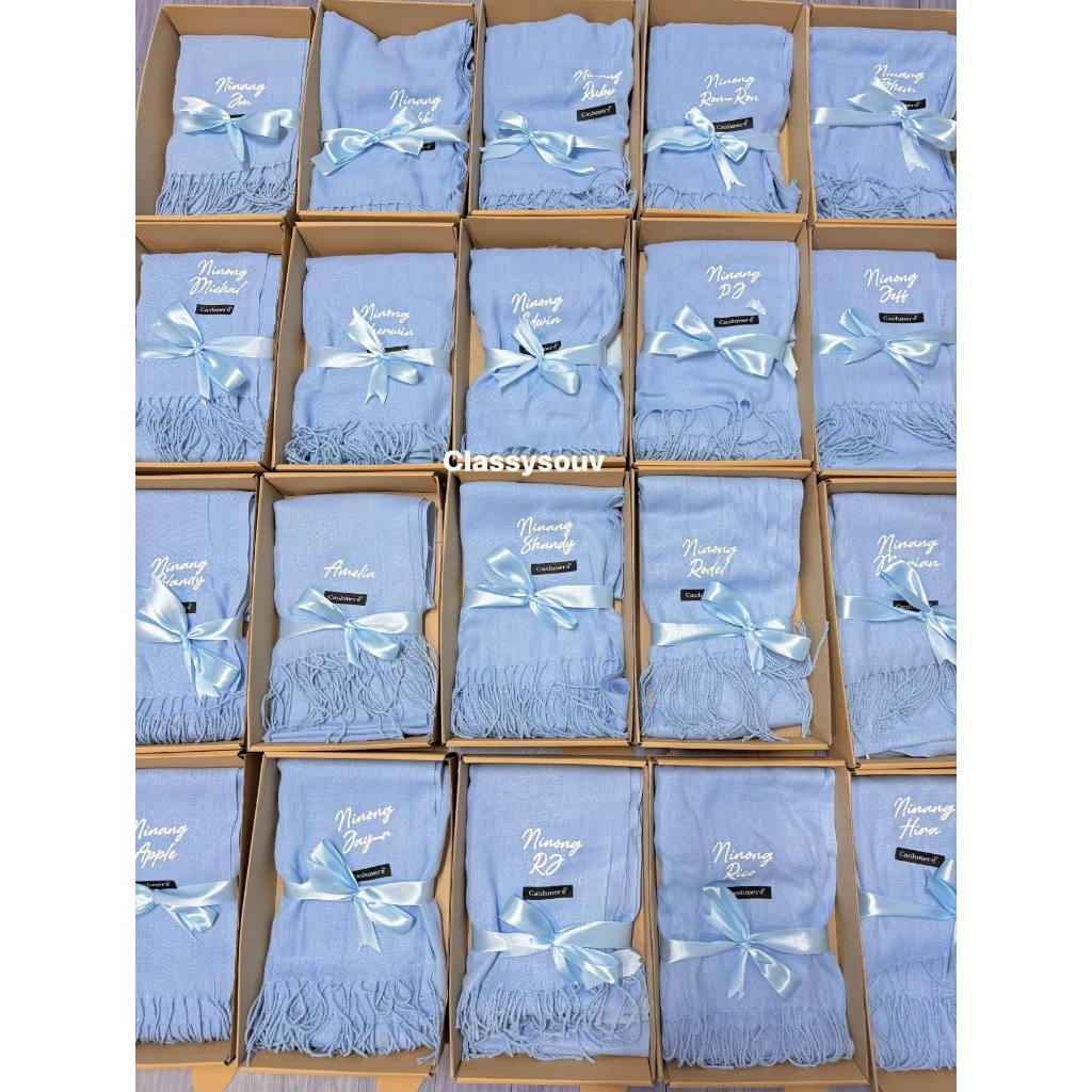 Customized Gift for ninong and ninang scarf cashmere Thick shawl any ...