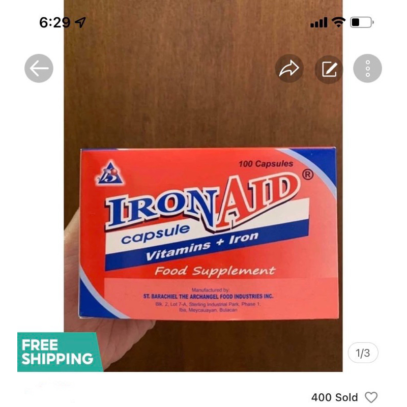 VITAMINS PLUS IRON (IRONAID / RAPIRON / IRONVIT) | Shopee Philippines
