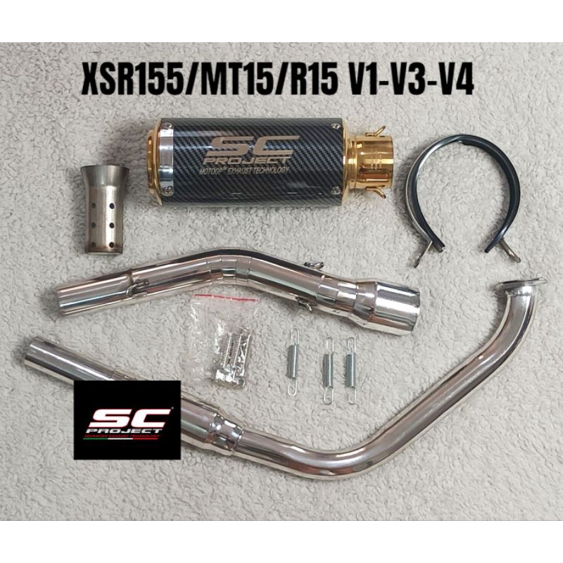 SC Project Full System Exhaust Pipe for XSR155 | MT-15 | R15 V1 V3 V4 ...