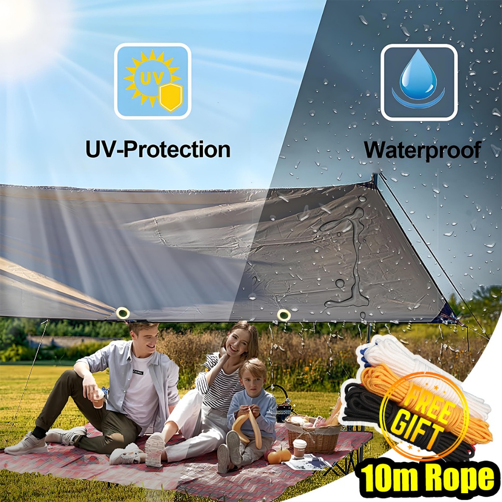 Trapal Waterproof Tolda Tarpaulin Tent Shade Awning Lona Tarp Makapal ...