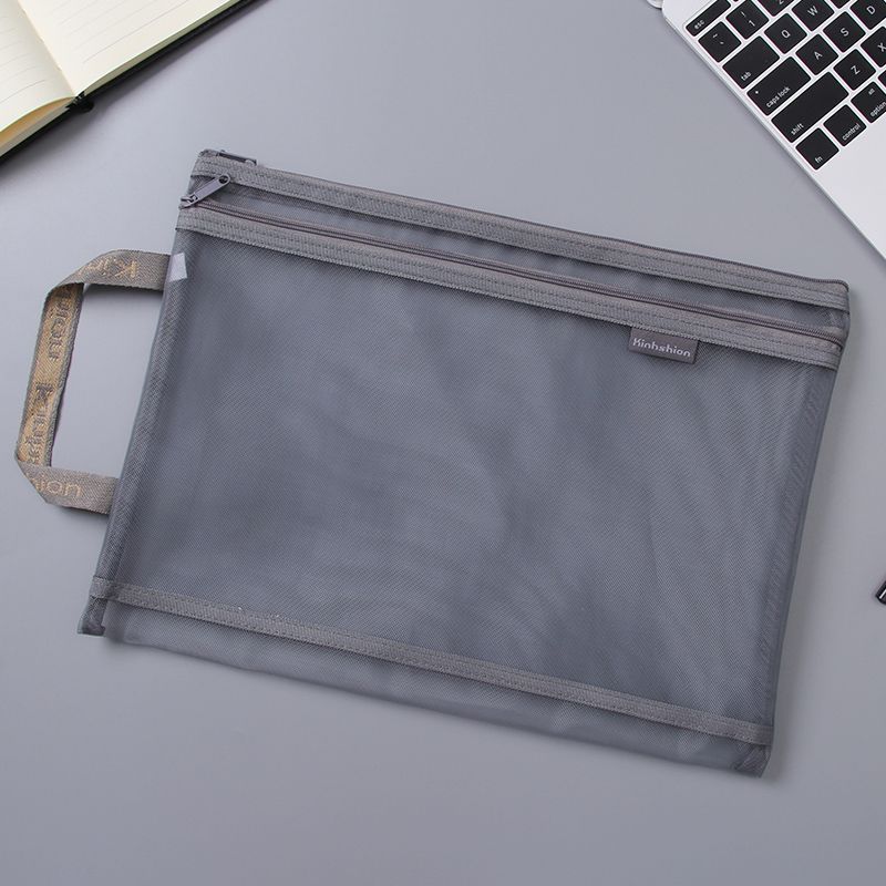 A4 Transparent Mesh Envelope Nylon Mesh Compartment with Zipper File ...