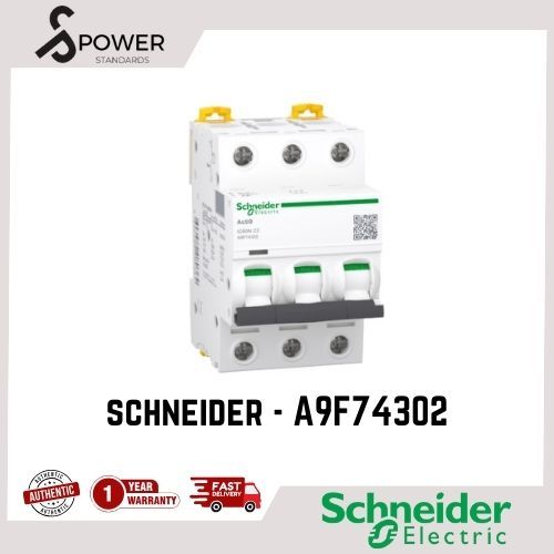 schneider electric iC60N - miniature circuit breaker - 3P - 2A - C curve A9F74302 | Shopee ...