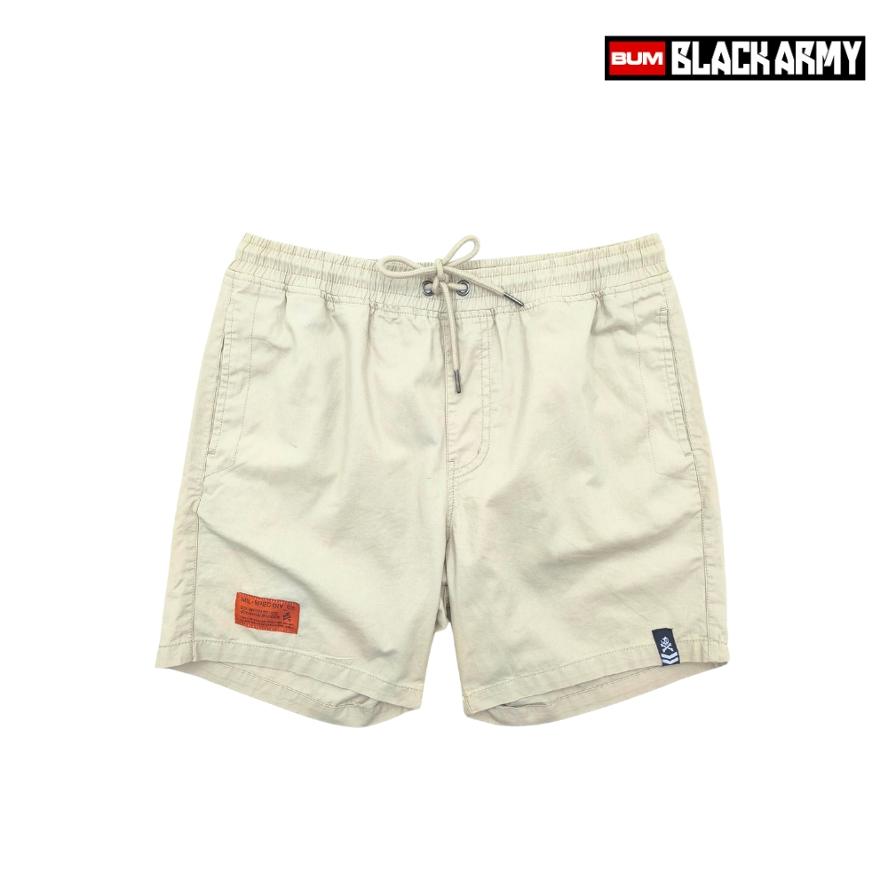 BUM Black Army - Twill Easy Shorts Garterized with Drawstring and small ...