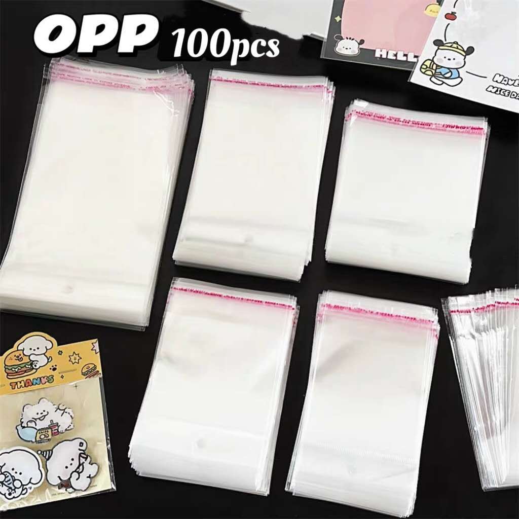 100PCS Opp plastic packaging bag with tape sealing (for Mask, Cards ...