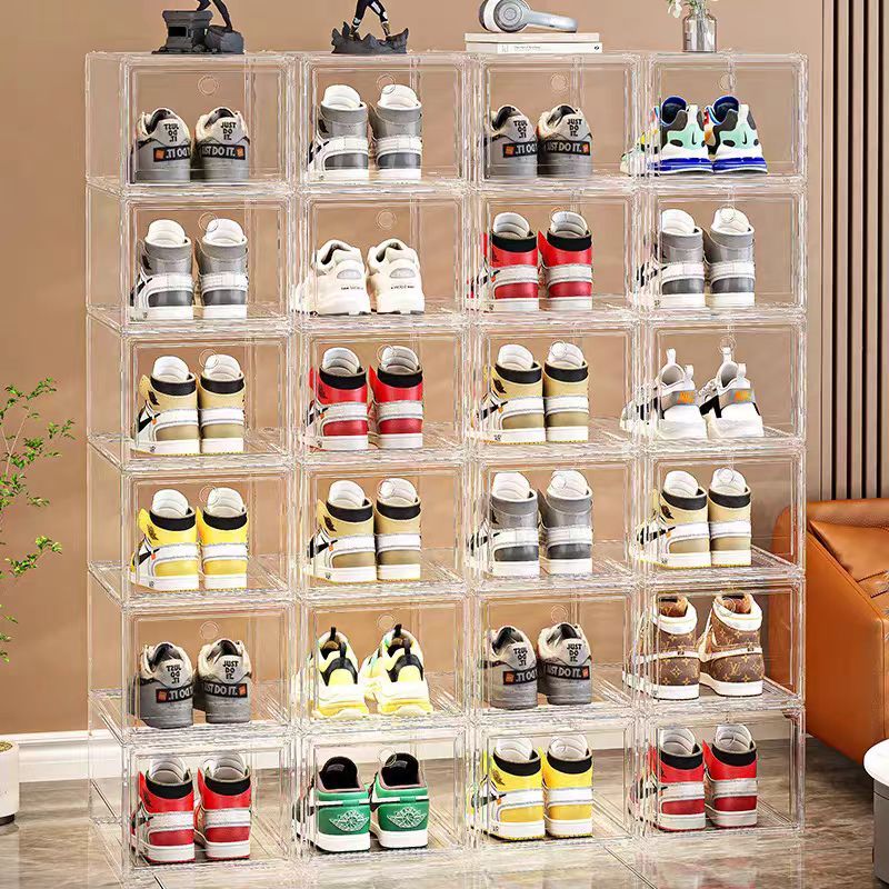 Acrylic shoe rack transparent shoe box storage cabinet shoe rack ...