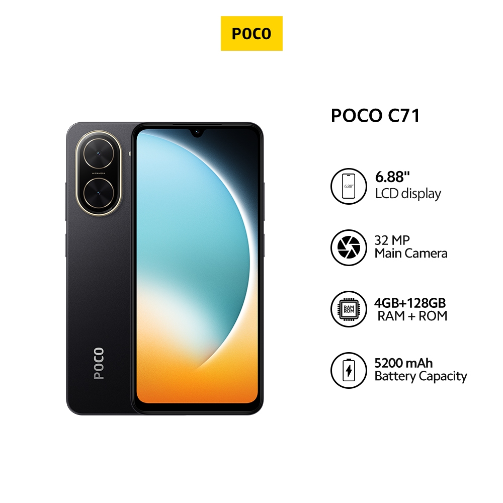 POCO C71 UNISOC T7250 32MP Camera 5200 mAh Battery | Shopee Philippines