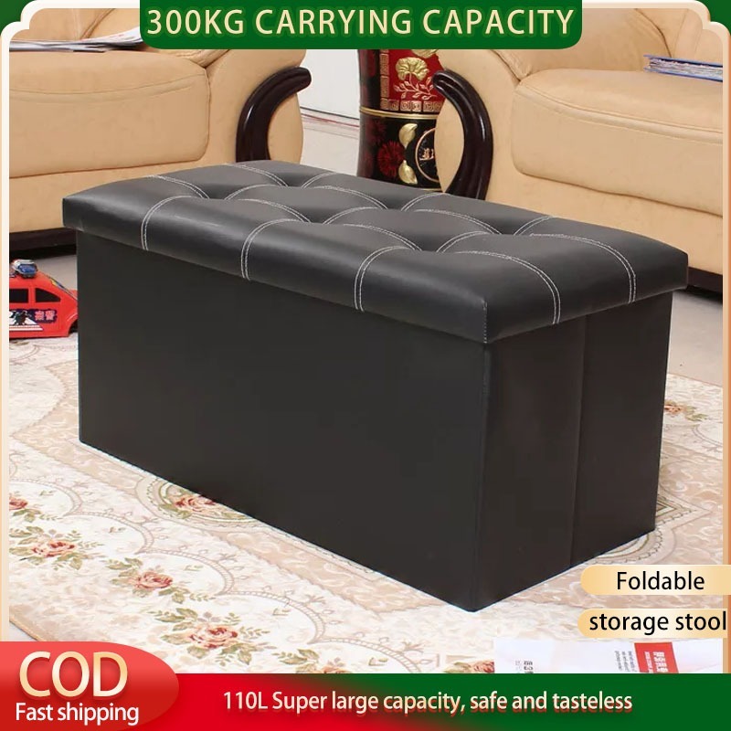 Storage Box Stool Rectangular Storage Stool Sofa Ottoman Folding ...
