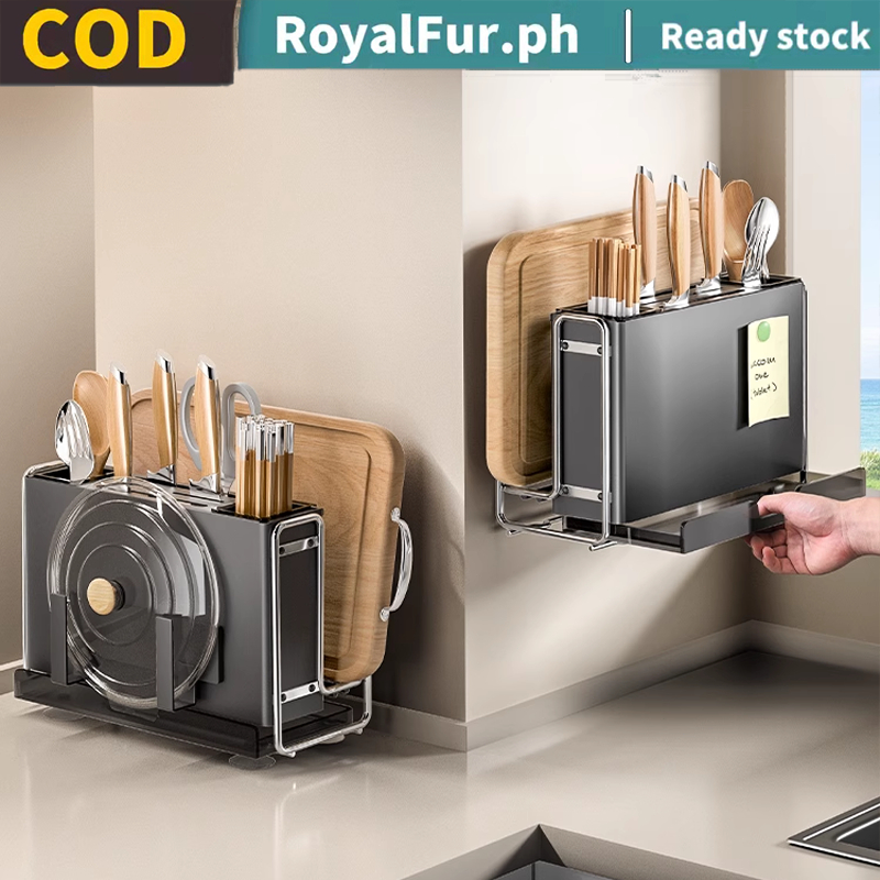 COD Stainless Steel knife organizer Kitchen Organizer Rack Chopping ...