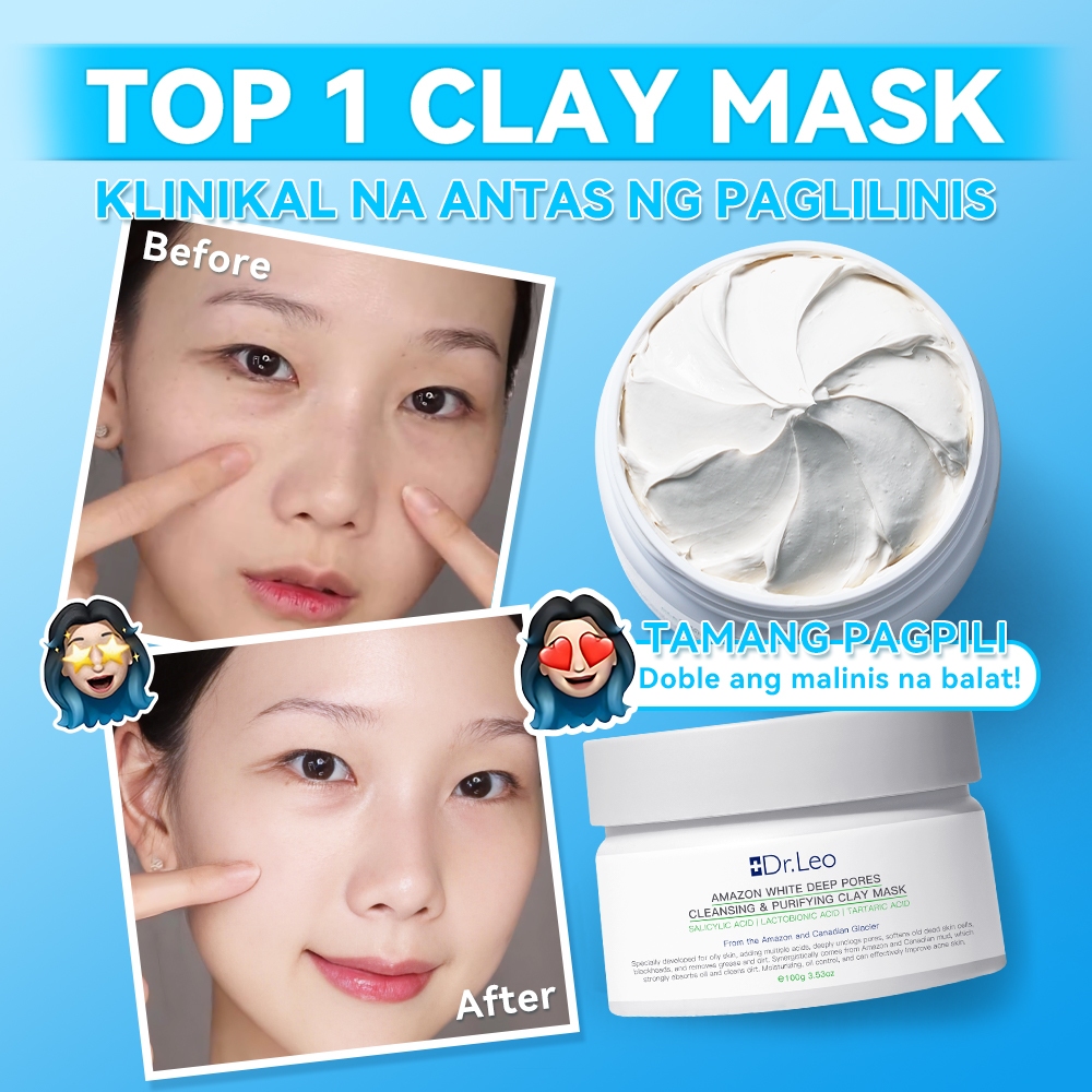 Dr.Leo Blackhead Removal Acne Clay Mask 100g Salicylic Acid Acne ...