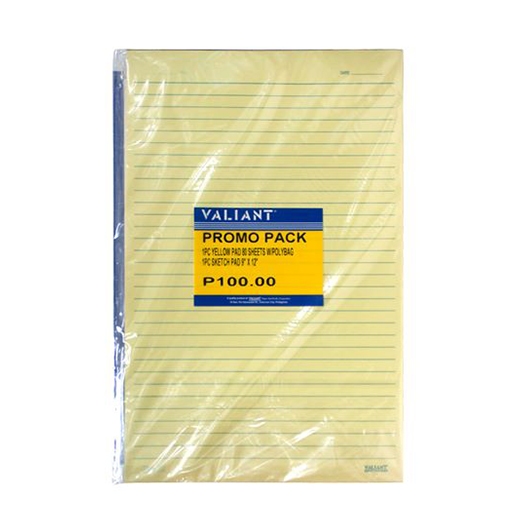 Valiant Yellow Pad + Sketch Pad Promo Pack 2s | Shopee Philippines