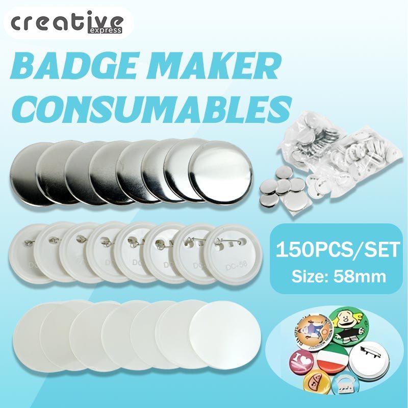 Creative Badge Consumables Keychain Mirror Bottle Opener Fridge Magnet Mylar Film 58MM Round ...