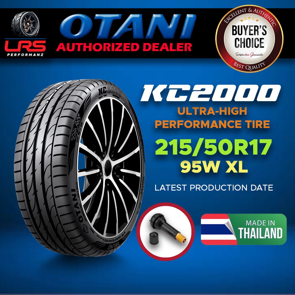 OTANI 215/50 R17 95W XL - KC2000 (Thailand made, with free tire valve) | Shopee Philippines