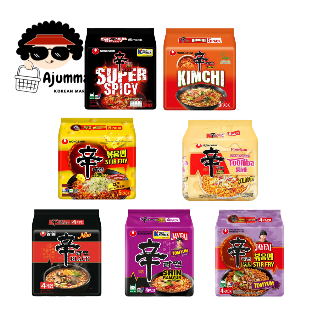 NONGSHIM SHIN RAMEN - TOOMBA / BLACK / KIMCHI / STIR FRY CHEESE /SUPER ...
