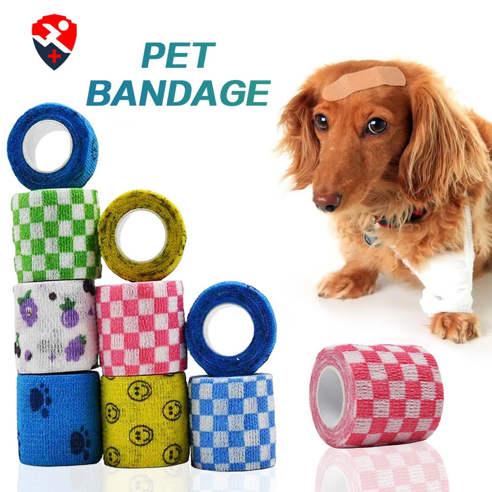 Self-adhesive Elastic waterproof ventilate Vet Wrap Bandage For Pets ...