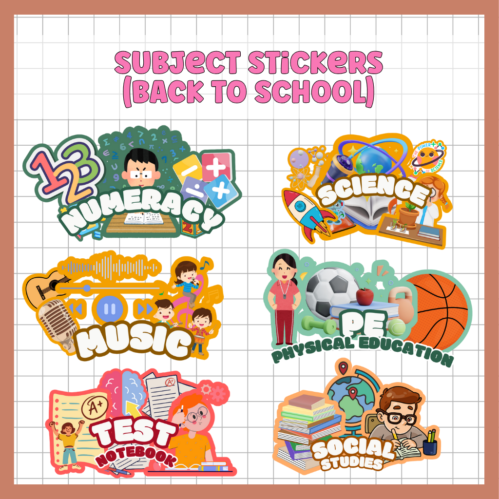 Subject Sticker Label for Notebooks | Loona Creates | Shopee Philippines