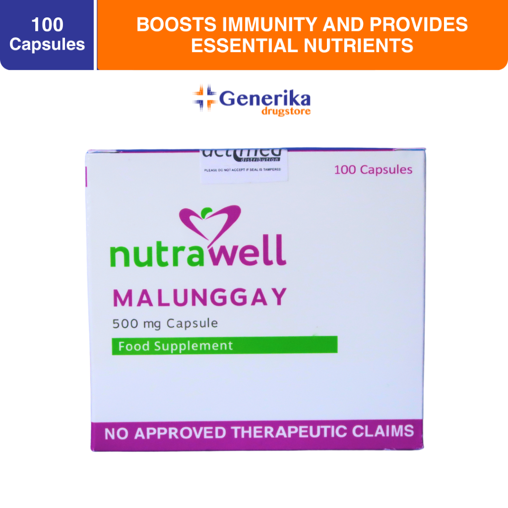 Nutrawell Malunggay Capsule 500mg- Pack of 100 Capsules | Shopee ...