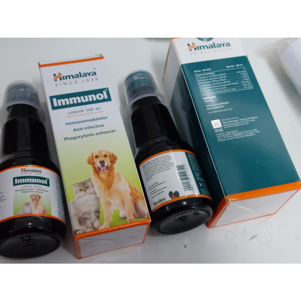 Himalaya Immunol Syrup Liquid 100ml White box/ Immunol Syrup Green Box ...