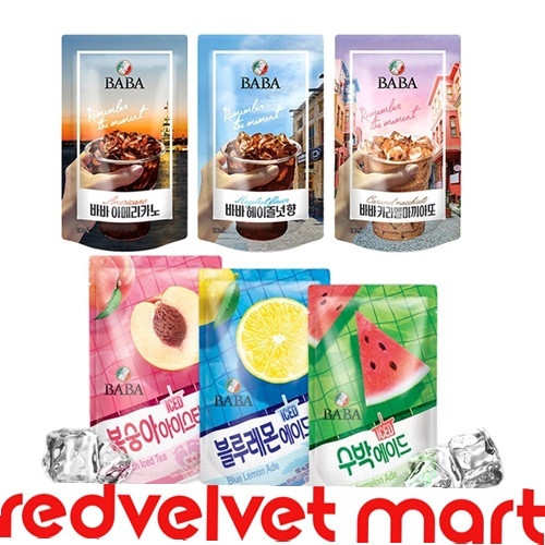 BABA KOREAN POUCH DRINK 190ML DIFFERENT FLAVOR REDVELVETMART | Shopee ...