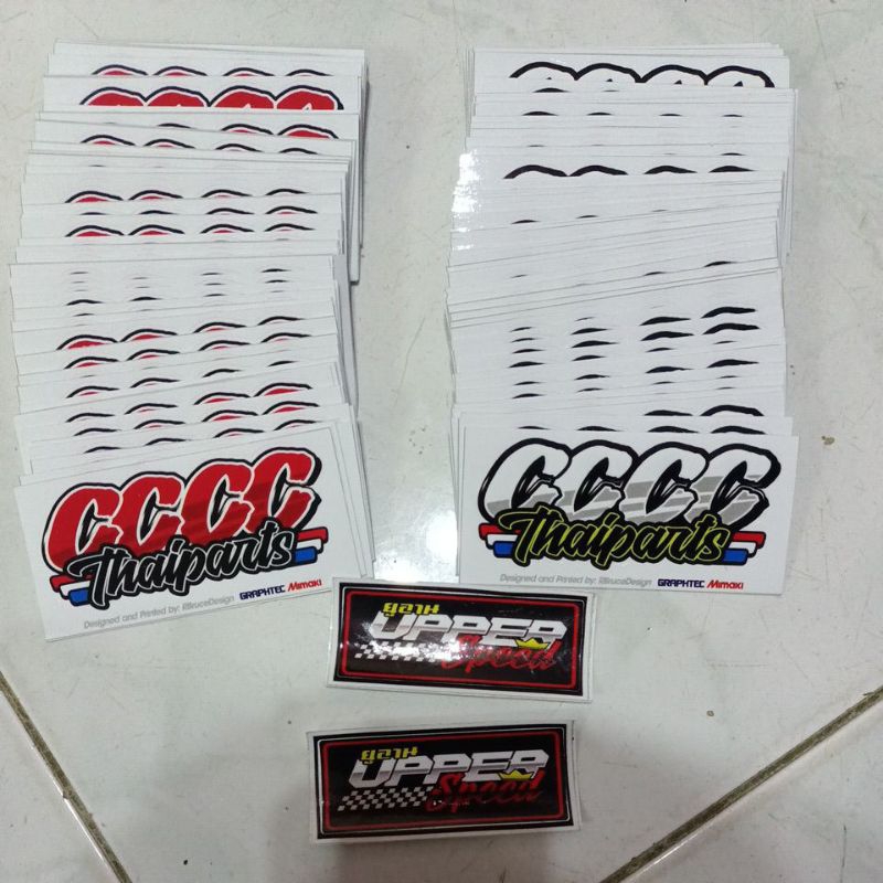 4c Thaiparts + Upperspeed Sticker Waterproof made in Thailand 1oc each ...