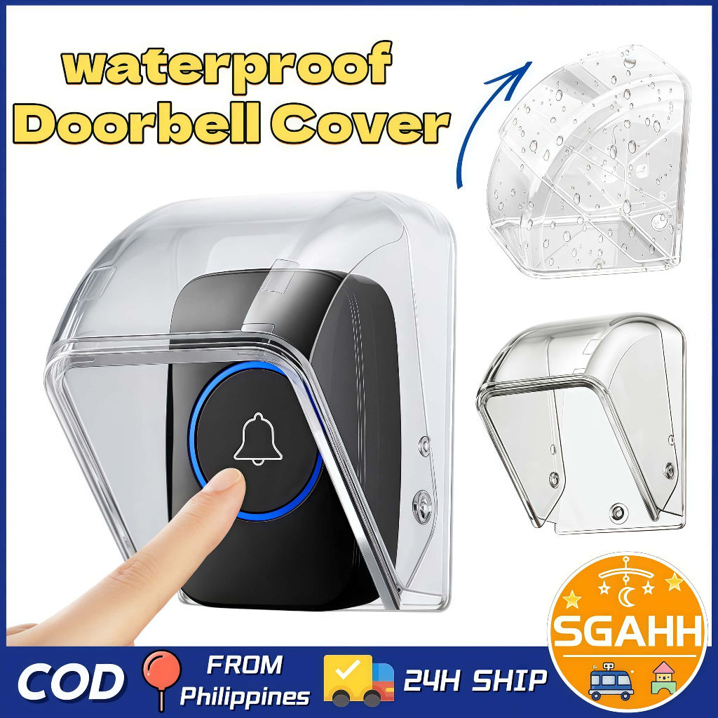 Wireless Doorbell Cover Outdoor Waterproof Call Cover Transparent ...