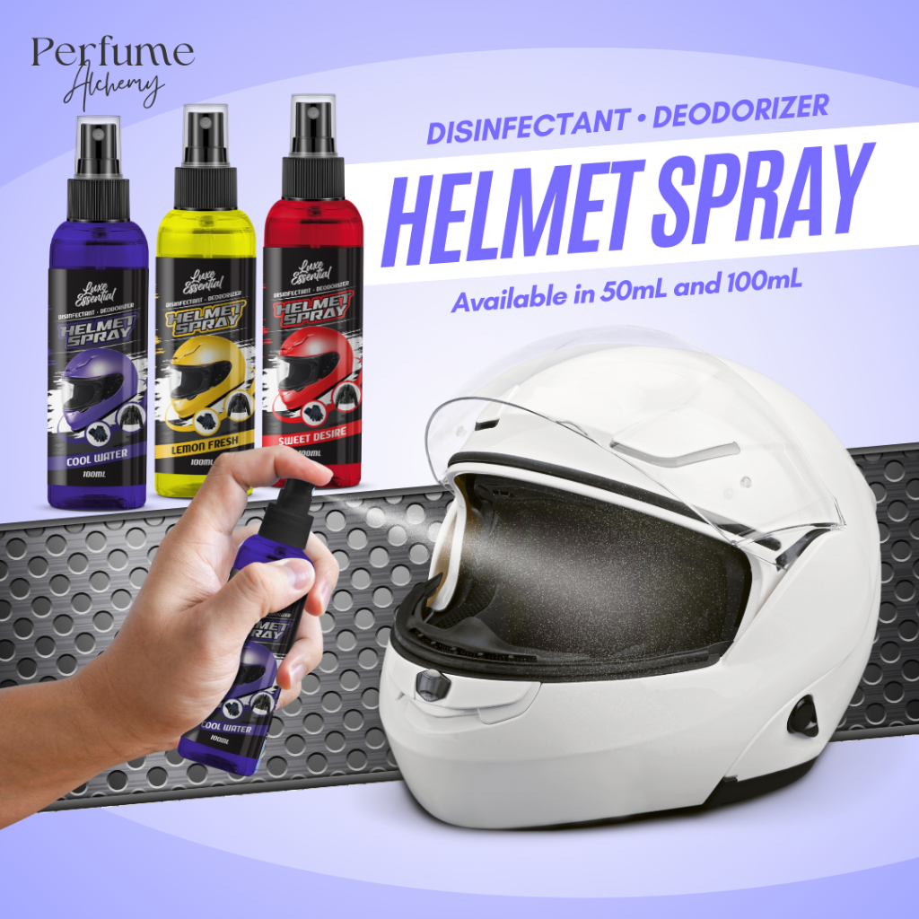 Helmet Spray by Perfume Alchemy – Disinfectant & Deodorizing (50ML ...