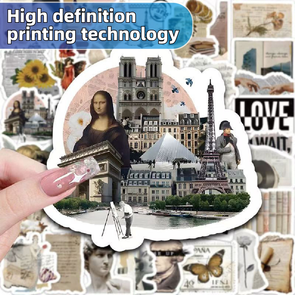 100PCS Vintage Artistic Retro Art Graffiti Stickers for Helmet Bicycle ...