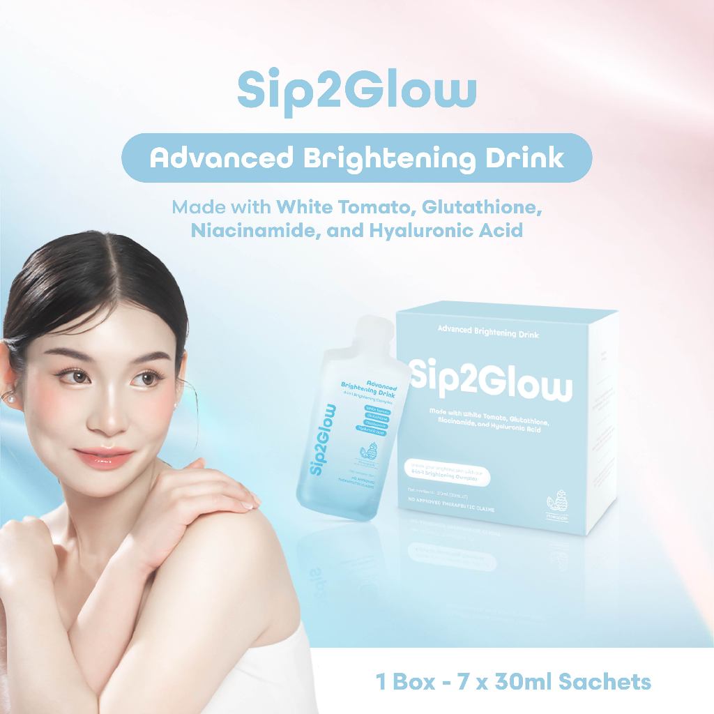 Sip2Glow Whitening Drink Korean Hyaluronic Acid Niacinamide Glutathione ...