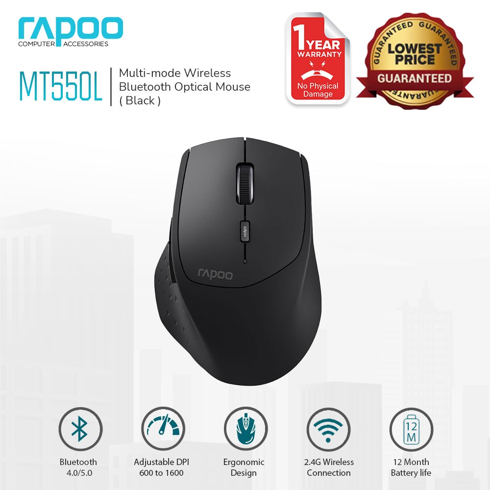 Rapoo MT550L Multi - Mode Wireless Mouse | Shopee Philippines