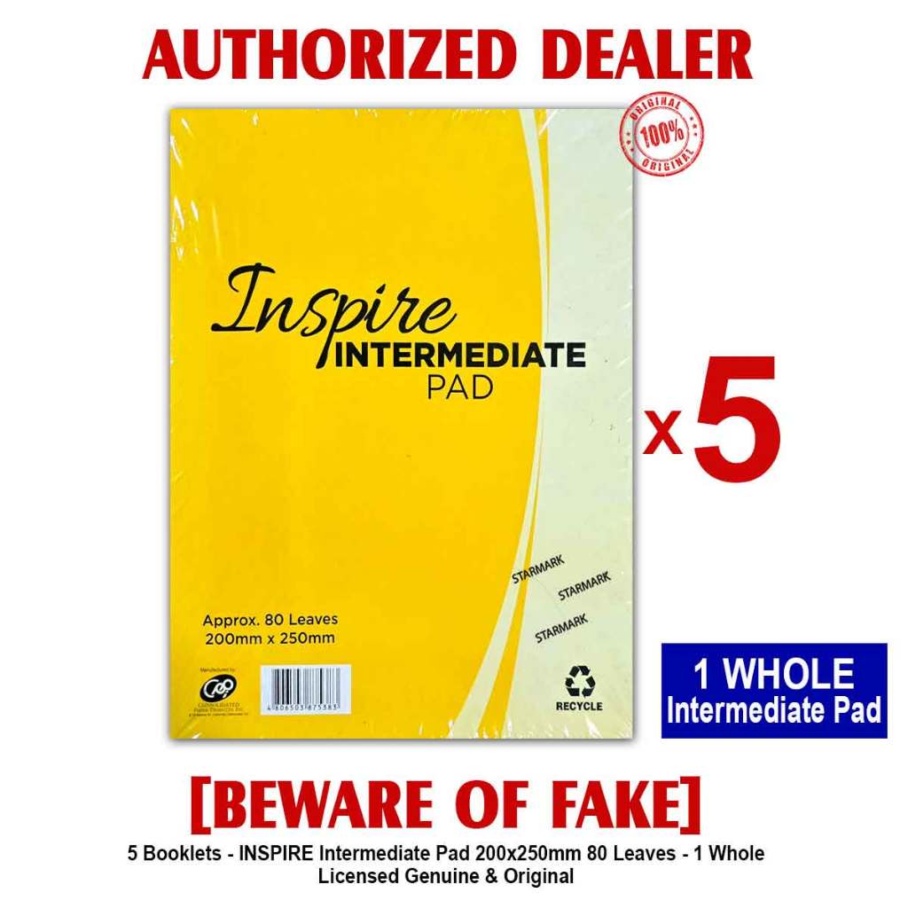 INSPIRE Intermediate Pad Pads Paper Papers 1 WHOLE 200x250mm 80 Leaves ...