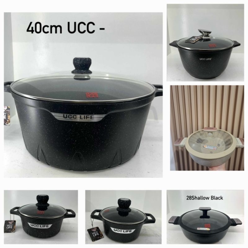 Ucc Life branded nonstick induction ready granite casseroles | Shopee ...