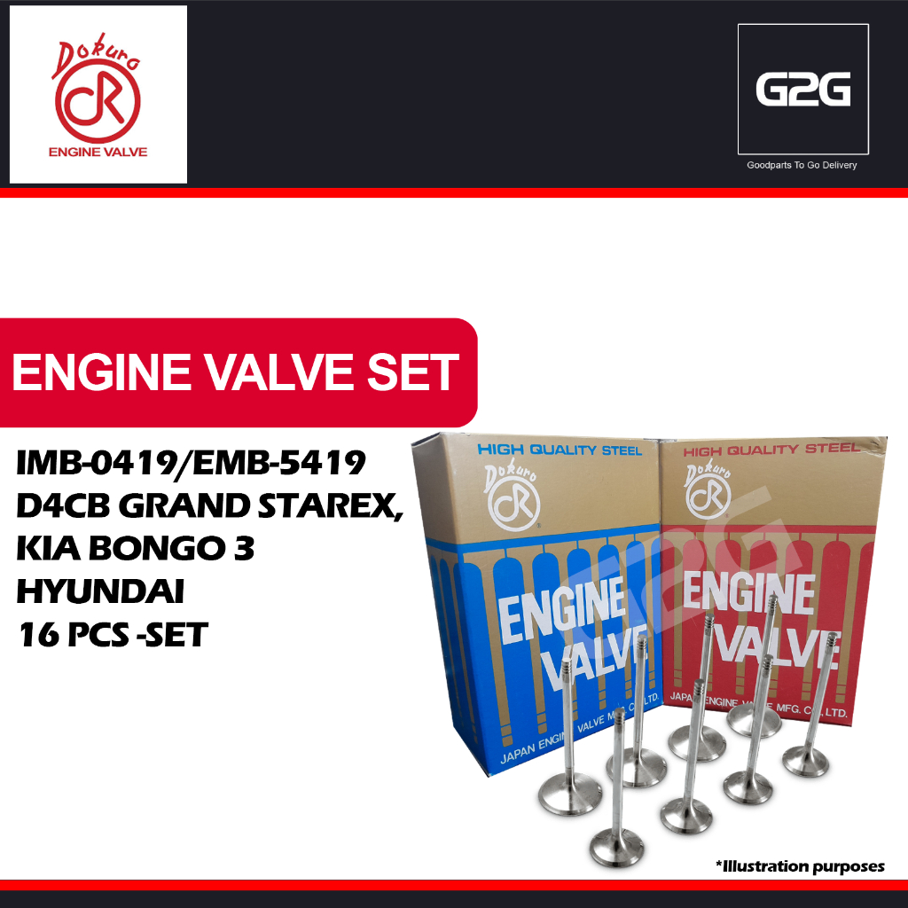 Engine Valve DOKURO IMB-0419/EMB-5419 - D4CB GRAND STAREX, KIA BONGO 3 ...
