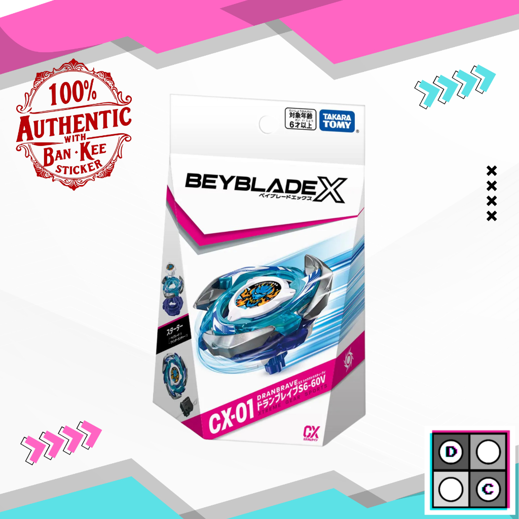 ORIGINAL TAKARA TOMY BEYBLADE X W/ BAN KEE STICKER CX-01 STARTER ...