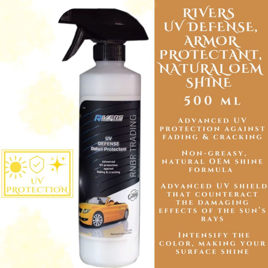 Rivers UV Defense, Armor Multi-Purpose Protectant, Natural OEM Shine 500ml | Shopee Philippines