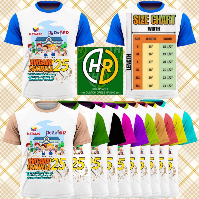 BRIGADA ESKWELA 2025(Design #4)Sublimation Regular T-shirts | Shopee ...