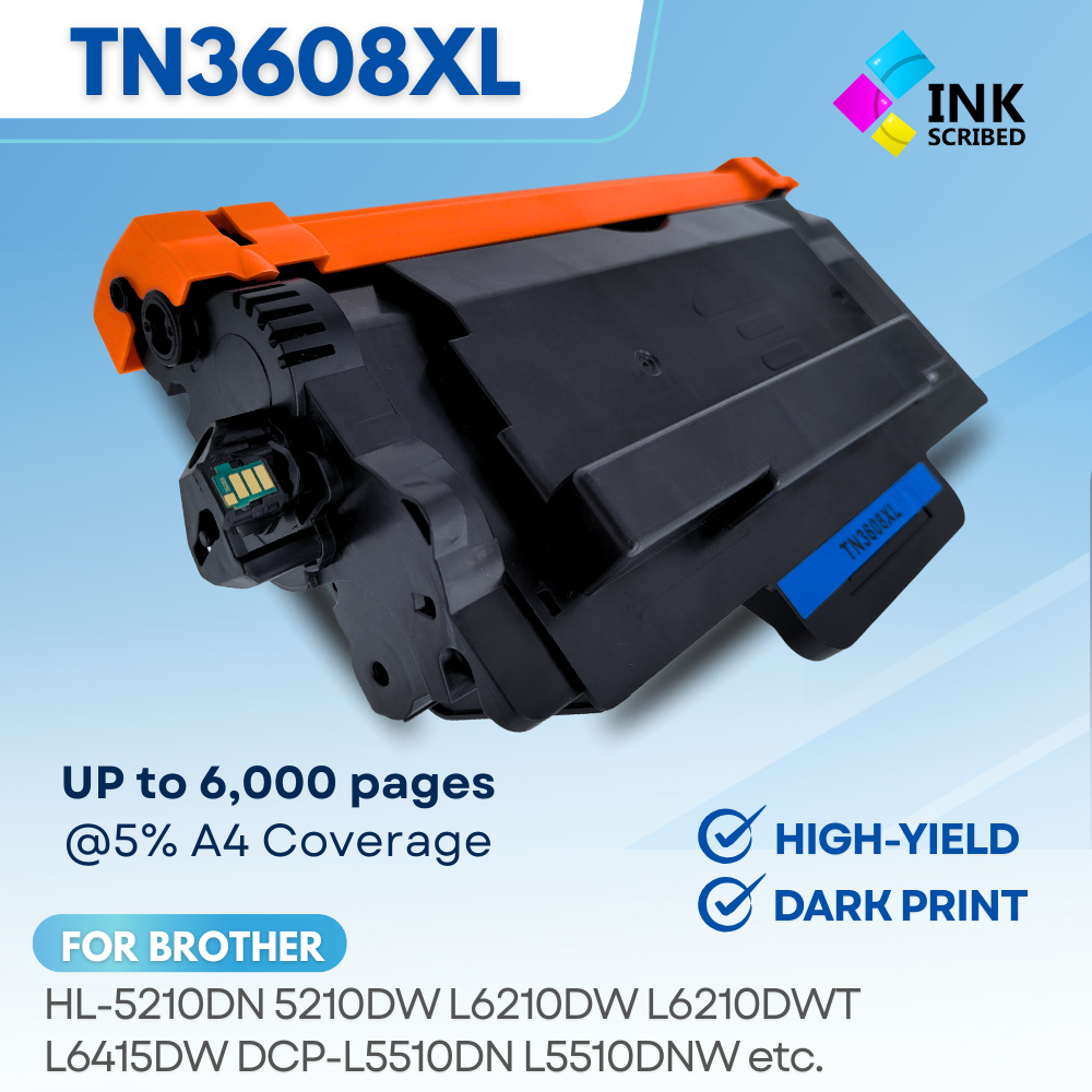 INKSCRIBED TN3608XL TN-3608XL TN3608 Compatible Toner for HL-5210DN ...